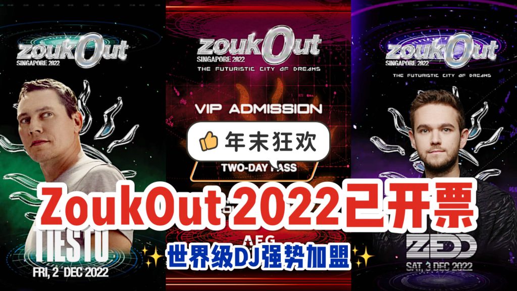 Zoukout 2022开始售票啦！世界级重量DJ加盟，年末狂欢必须一起来～ - 🇸🇬新加坡省钱皇后-皇后情报局